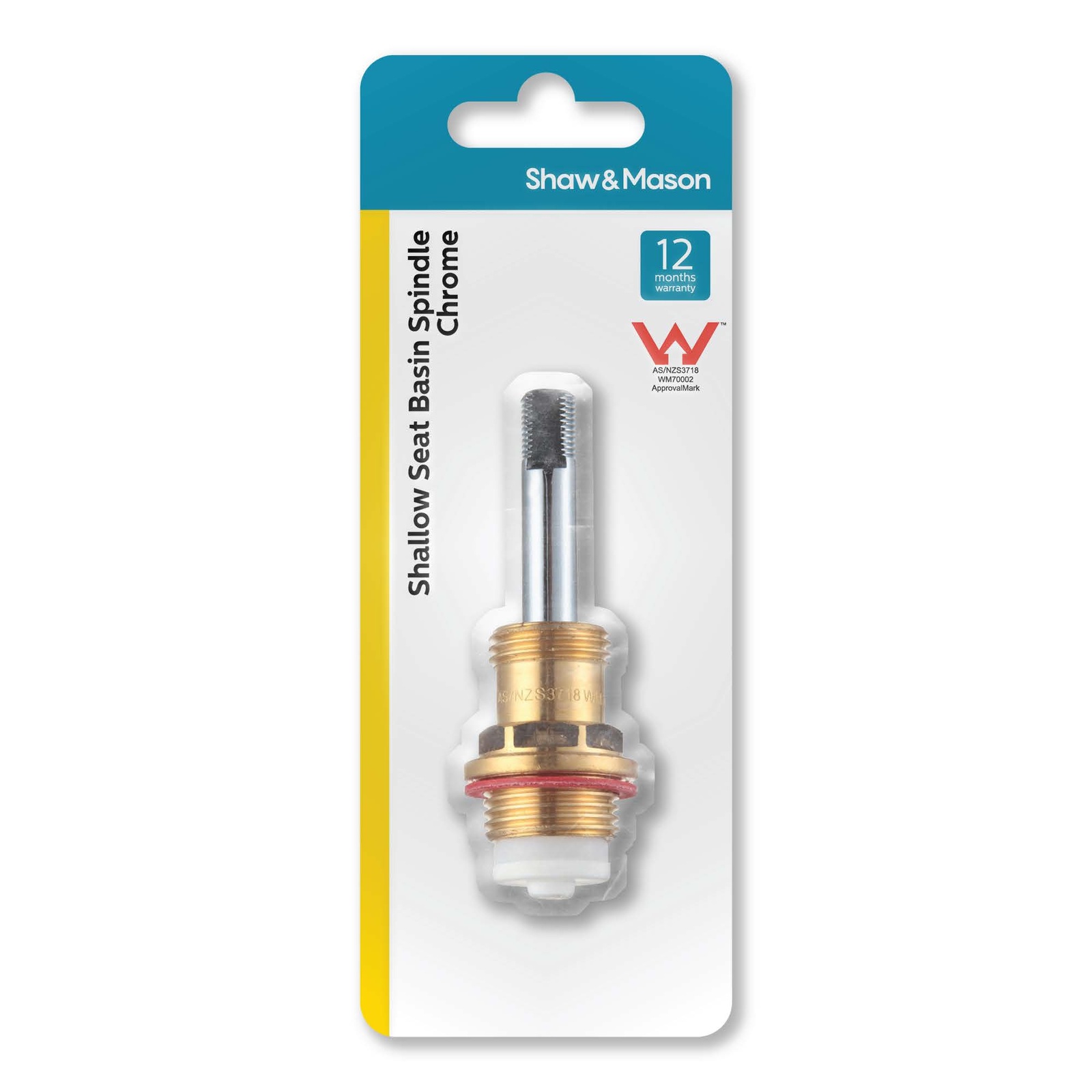 Chrome Plated Shallow Seat Basin Spindle - Shaw & Mason