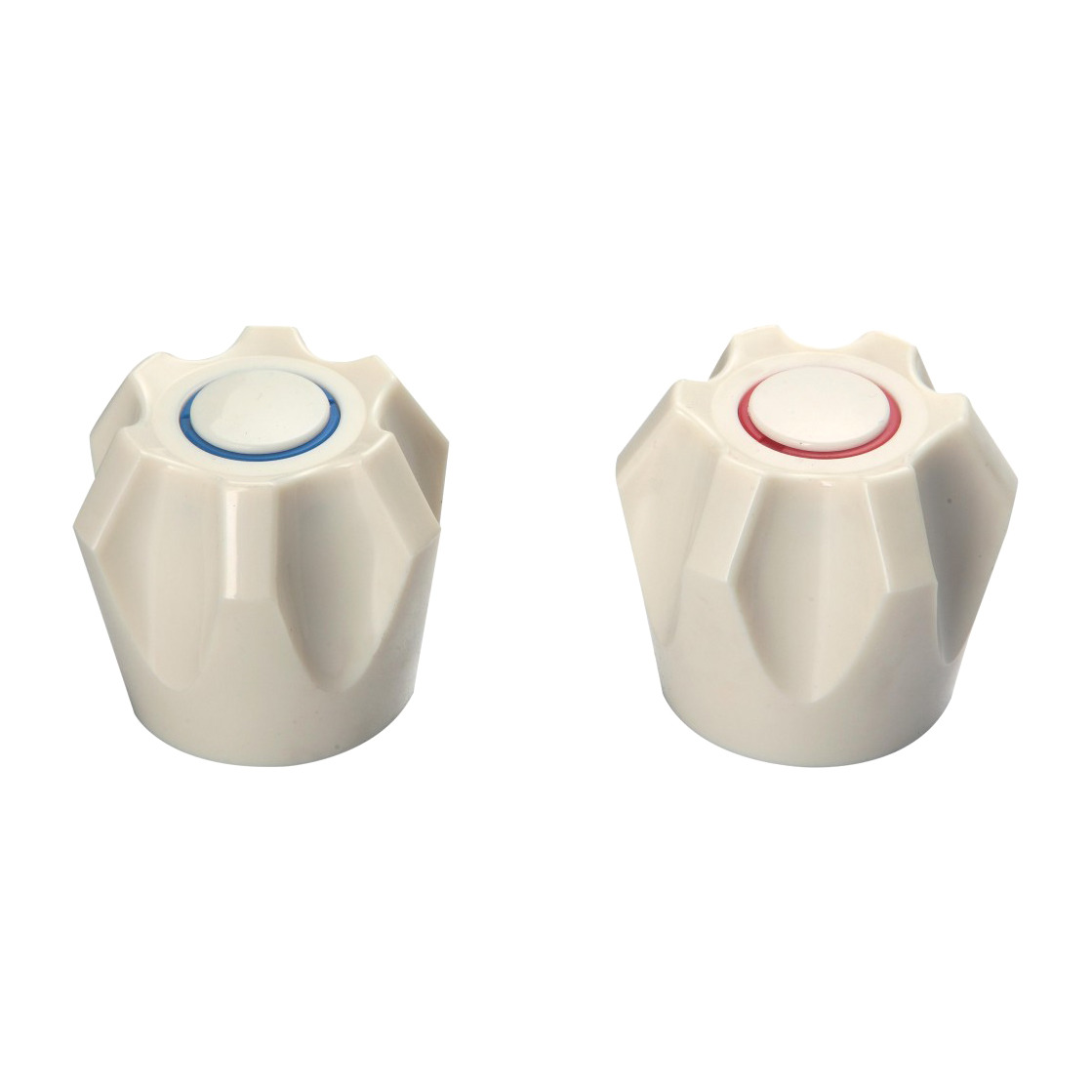 Ivory PVC 6 Point Style Handles - Shaw & Mason