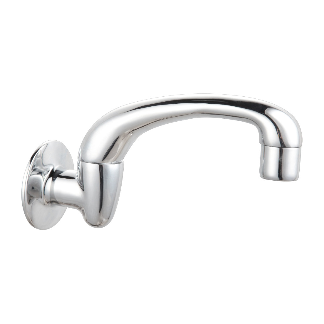 Swivel 120 mm Chrome Cast Wall Outlet - Shaw & Mason