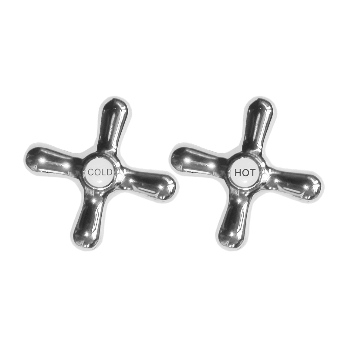 Federation Chrome Plated Cross Handle Taps - Shaw & Mason