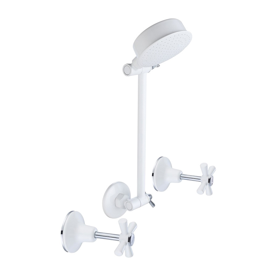 White Shower Set - Shaw & Mason