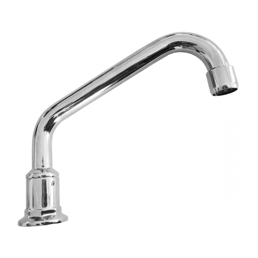 180 mm Chrome Hob Spout - Shaw & Mason