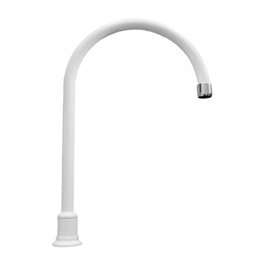 White Swivel Large Sink/ Spa Spout Hob - Shaw & Mason