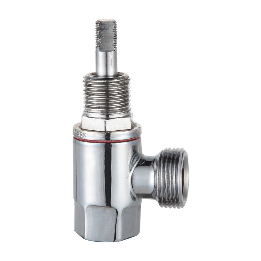 Unstyled Chrome Washing Mach Stop Ribbed Spindle - Shaw & Mason