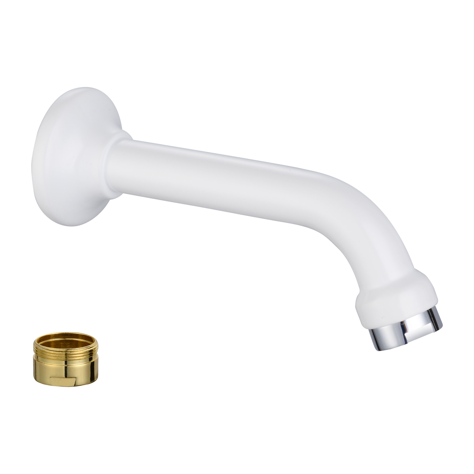 White Deluxe Bath Spout - Shaw & Mason