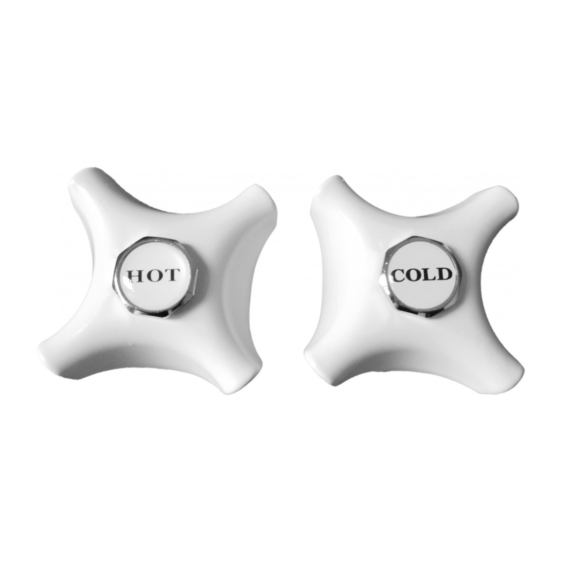 White 4 Point Cast Tap Handle - Shaw & Mason